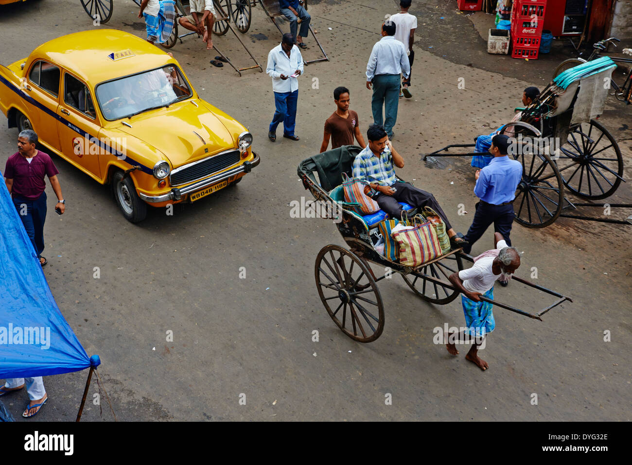 India, West Bengal, Kolkata, Calcutta, the last day of rickshaw of ...