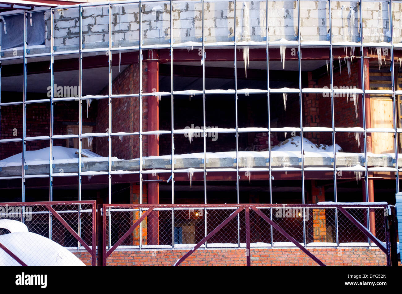 Construction of the winter. Stopped building Stock Photo - Alamy