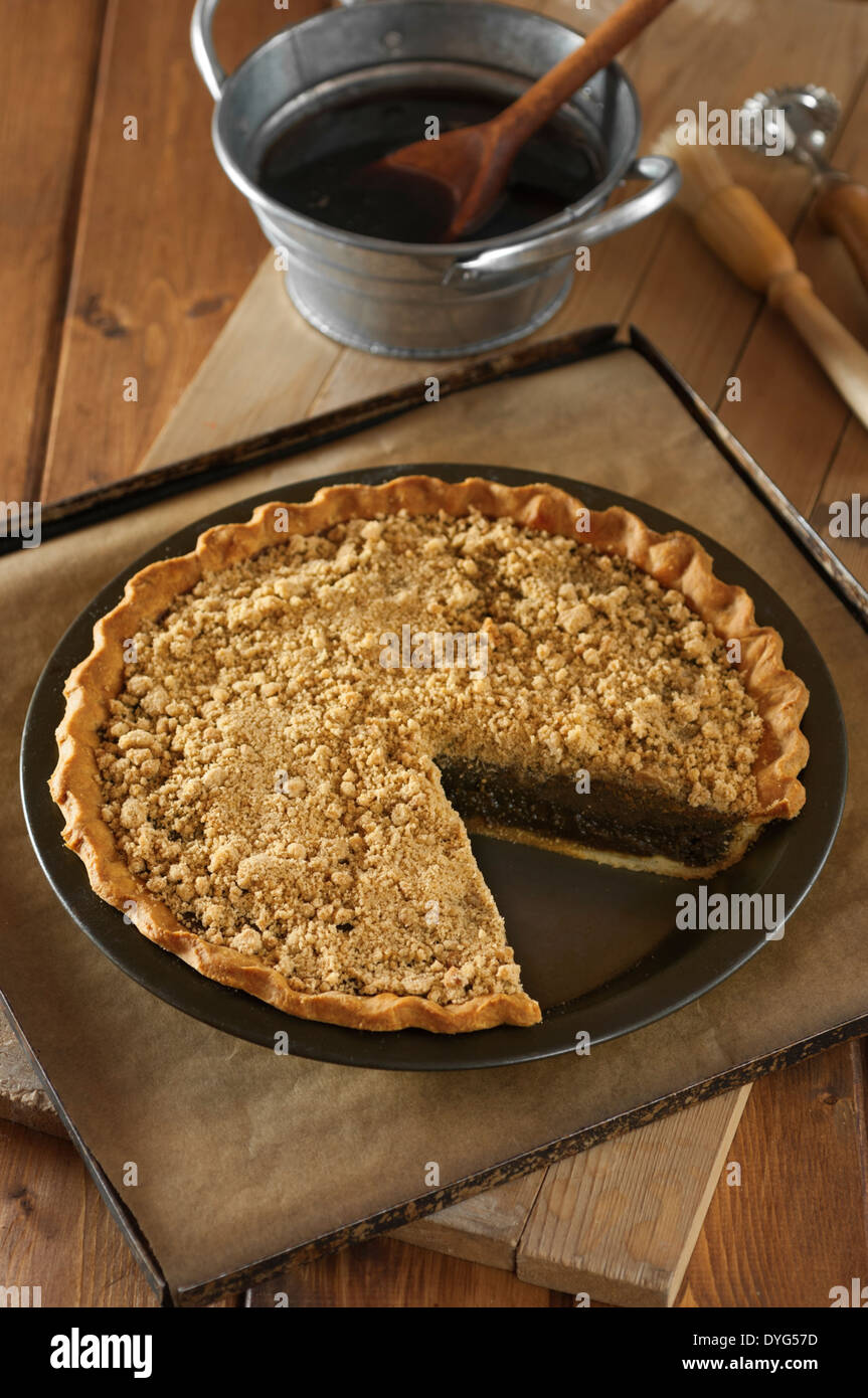 Shoo Fly Pie Pennsylvania molasses pie USA Food Stock Photo - Alamy