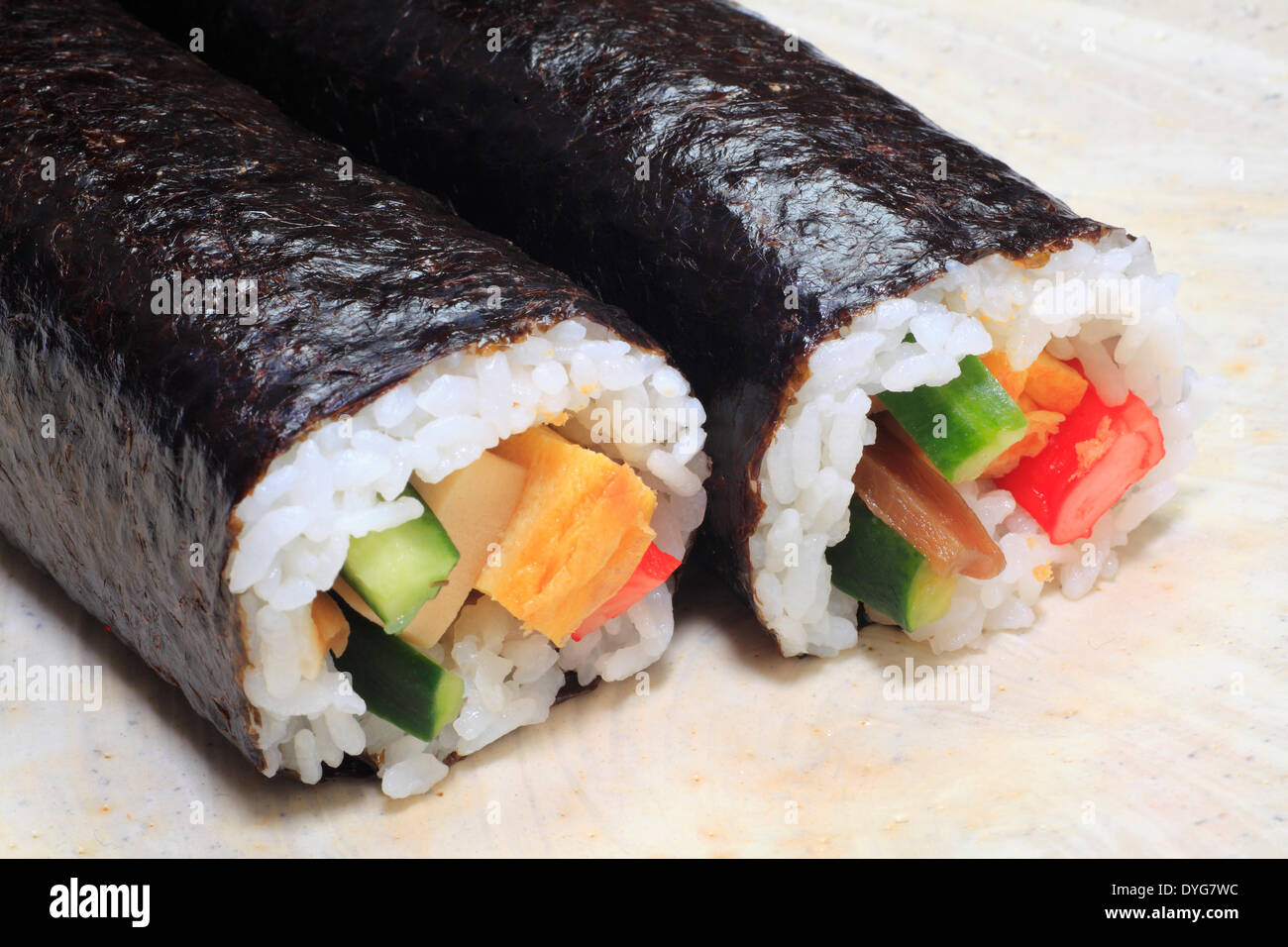 Korean Rolled Sushi Stock Photo - Alamy