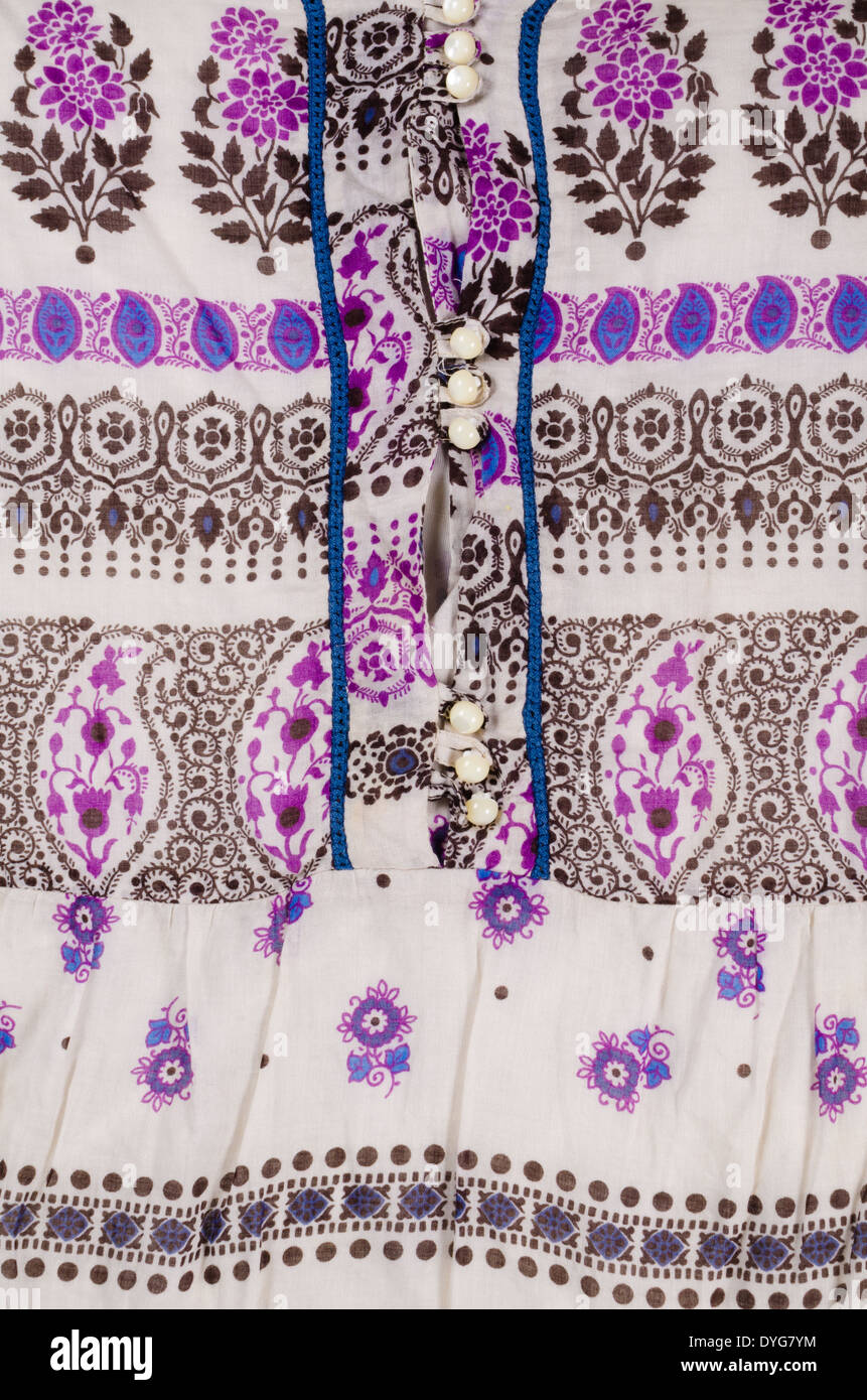 Fabric with a casual, hippie like pattern Stock Photo - Alamy