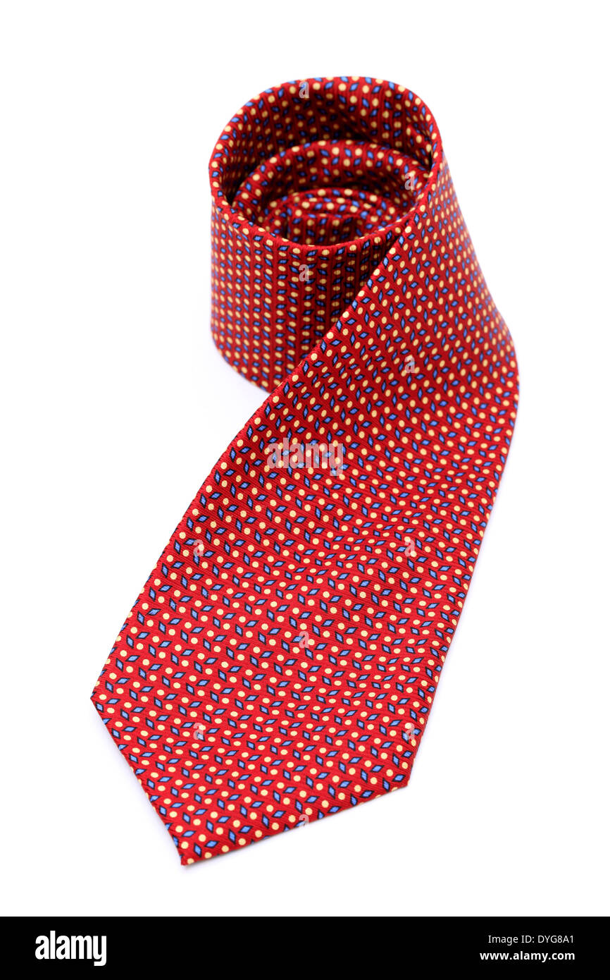 red necktie isolated on white background Stock Photo - Alamy