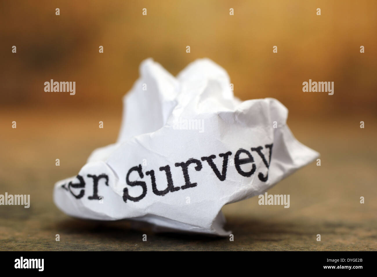 Survey text on paper Stock Photo - Alamy
