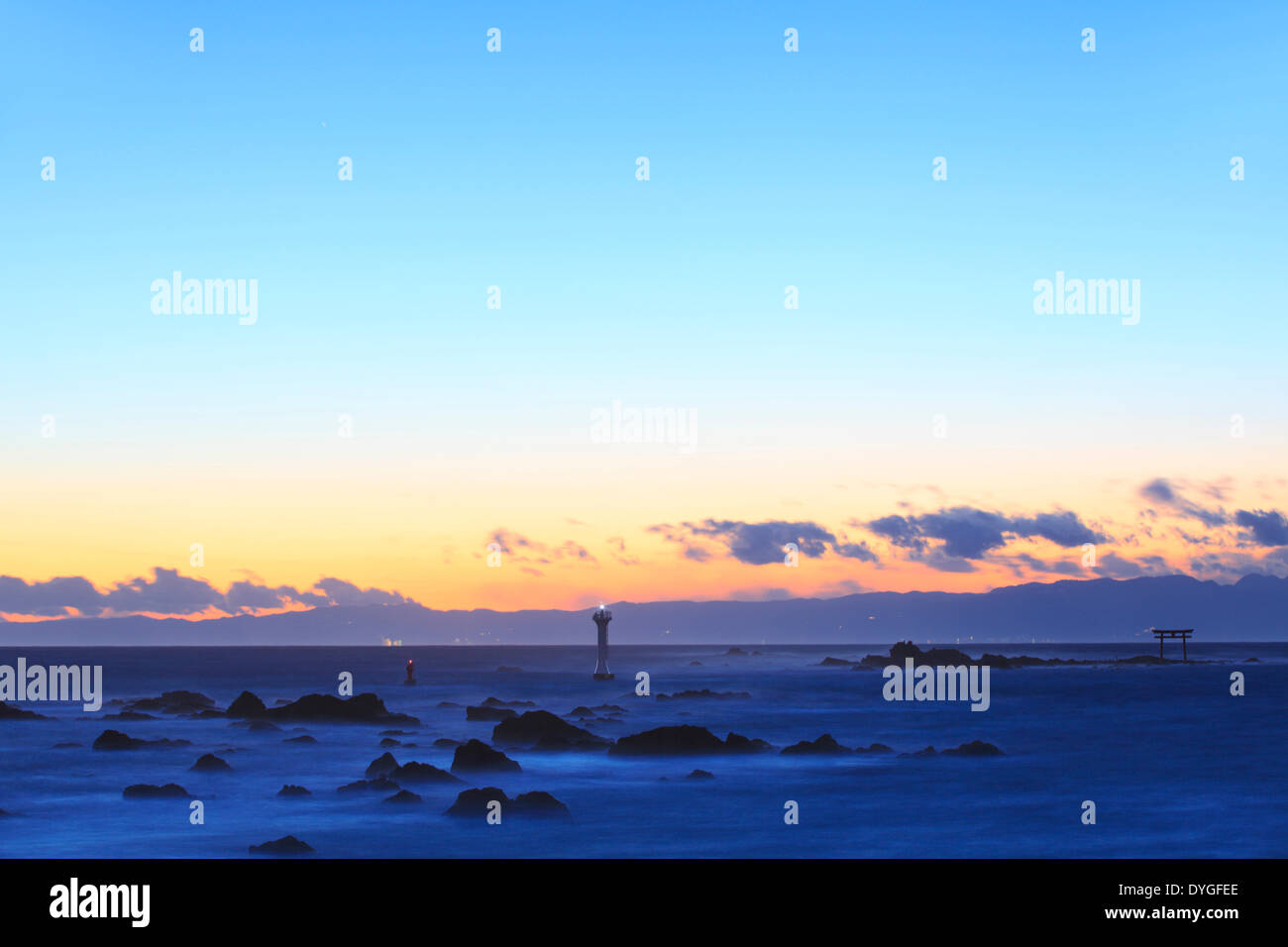 Japan sea wave lighthouse hi-res stock photography and images - Alamy
