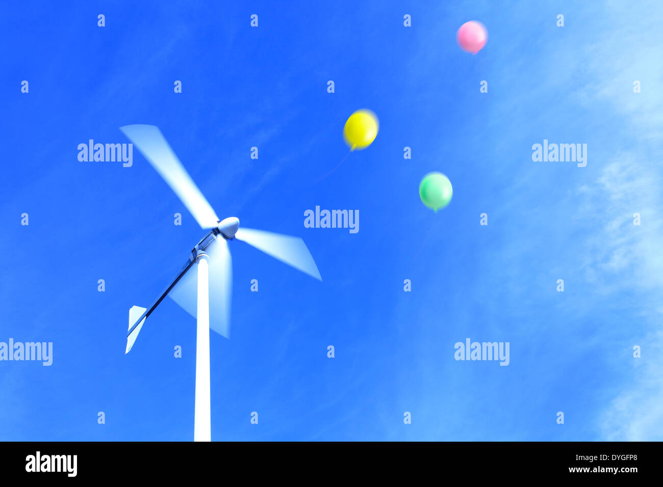 Balloon wind turbine Cut Out Stock Images & Pictures - Alamy