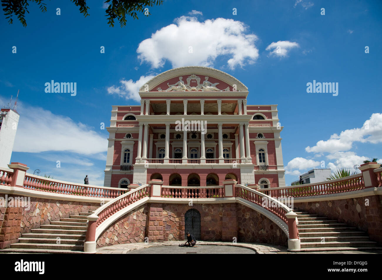 Manaus, Brazil - July 15, 2013: Opera house Teatro Amazonas in the city ...