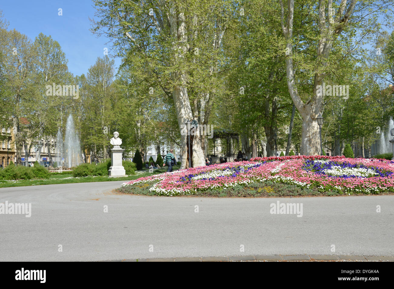 City park of the Zrinjevac in Zagreb,Croatia Stock Photo - Alamy