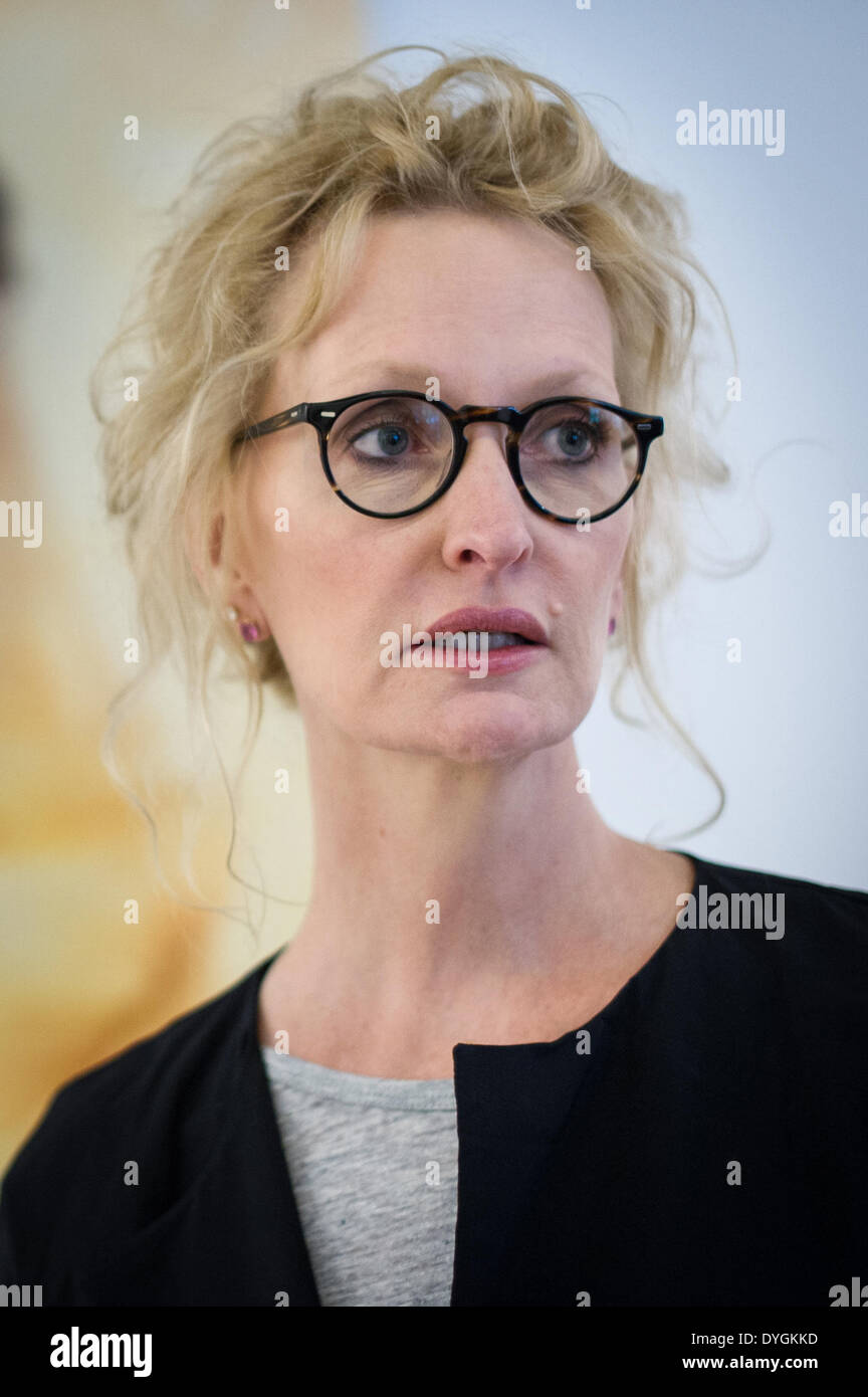 Photographer Anne Geddes is pictured at the exhibition 'Protecting our ...