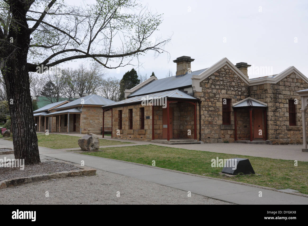 Historic limestone buildings in Beechworth, Victoria, Australia Stock ...