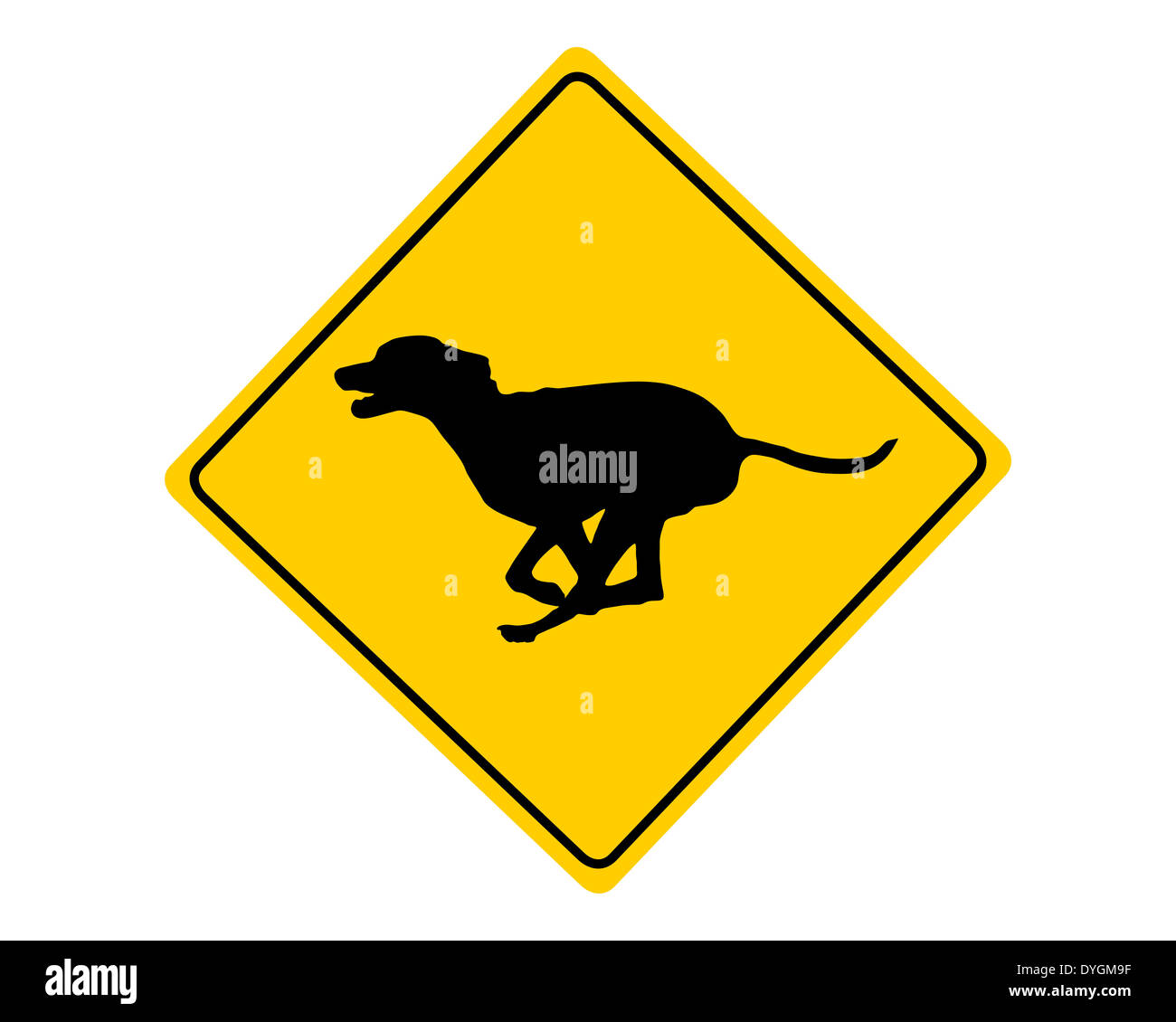 Dog warning sign Stock Photo - Alamy