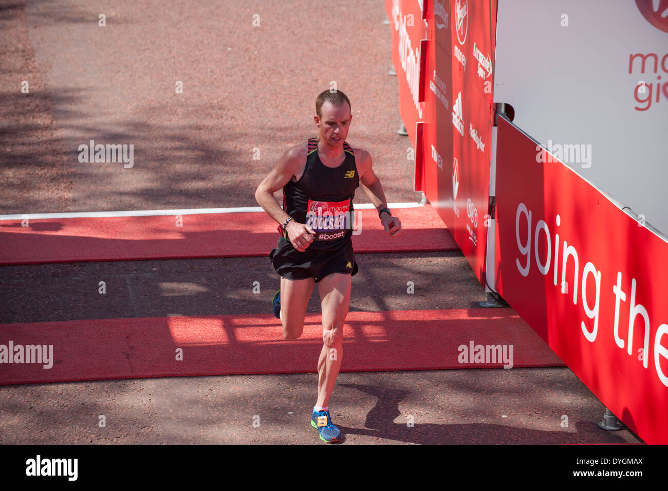 Reid Coolsaet of Canada completing the Virgin Money London Marathon ...