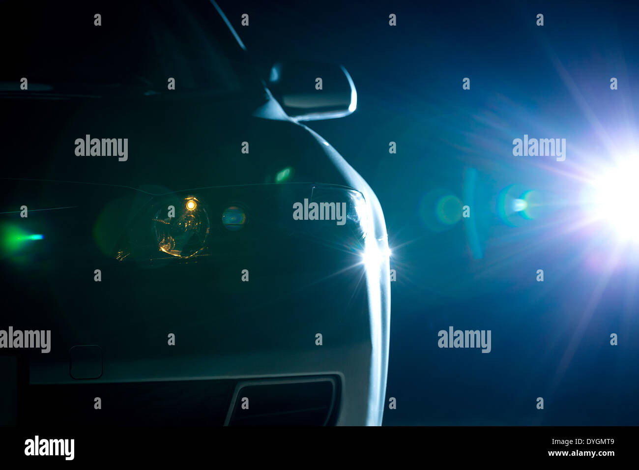 Metallic blue car hi-res stock photography and images - Alamy