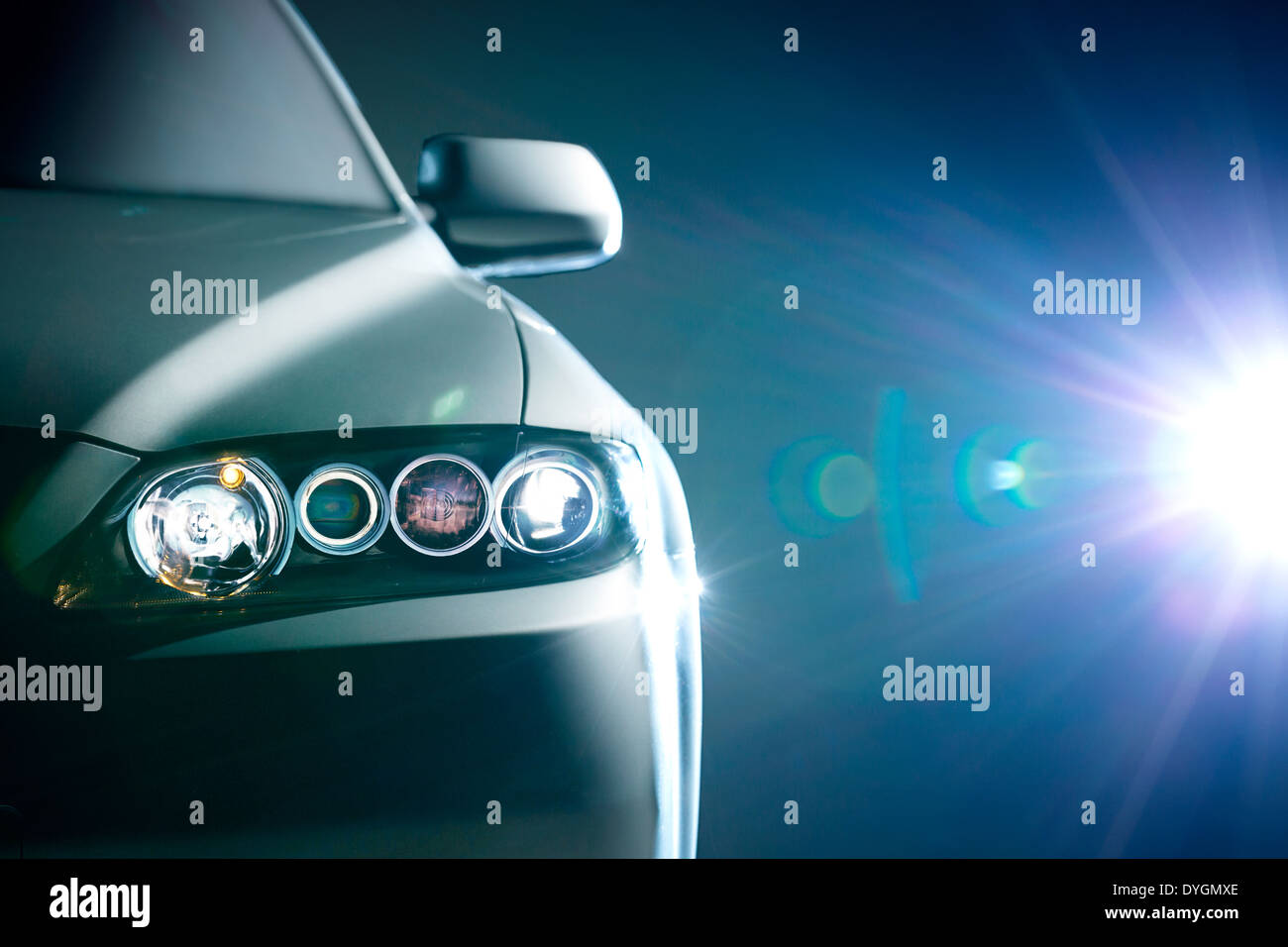 Metallic blue car hi-res stock photography and images - Alamy