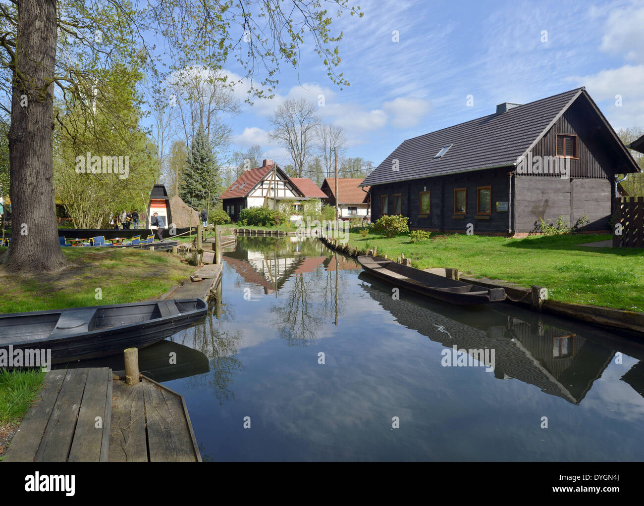 A view of the Spreewald village Lehde, Germany, 11 April 2014. Photo ...