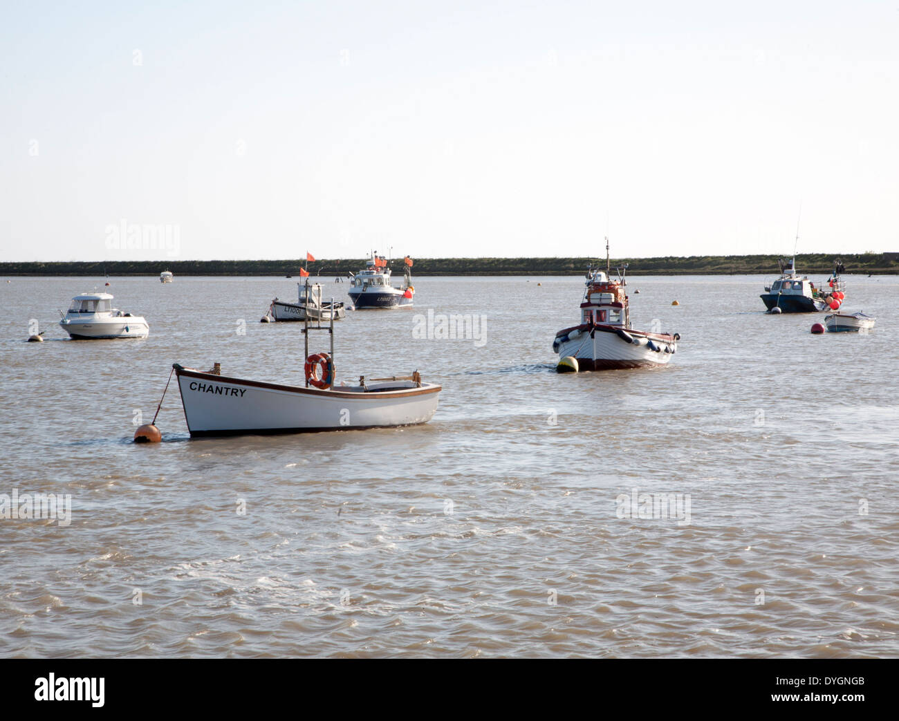Fishing boats at moorings river ore hi-res stock photography and images ...