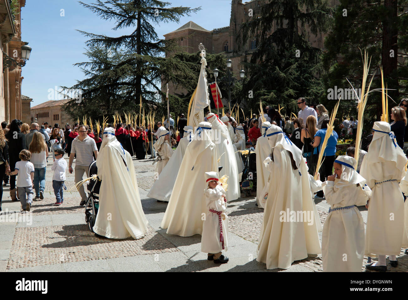 Palm Sunday procession during Semana Santa at Plaza de Anaya, in the ...