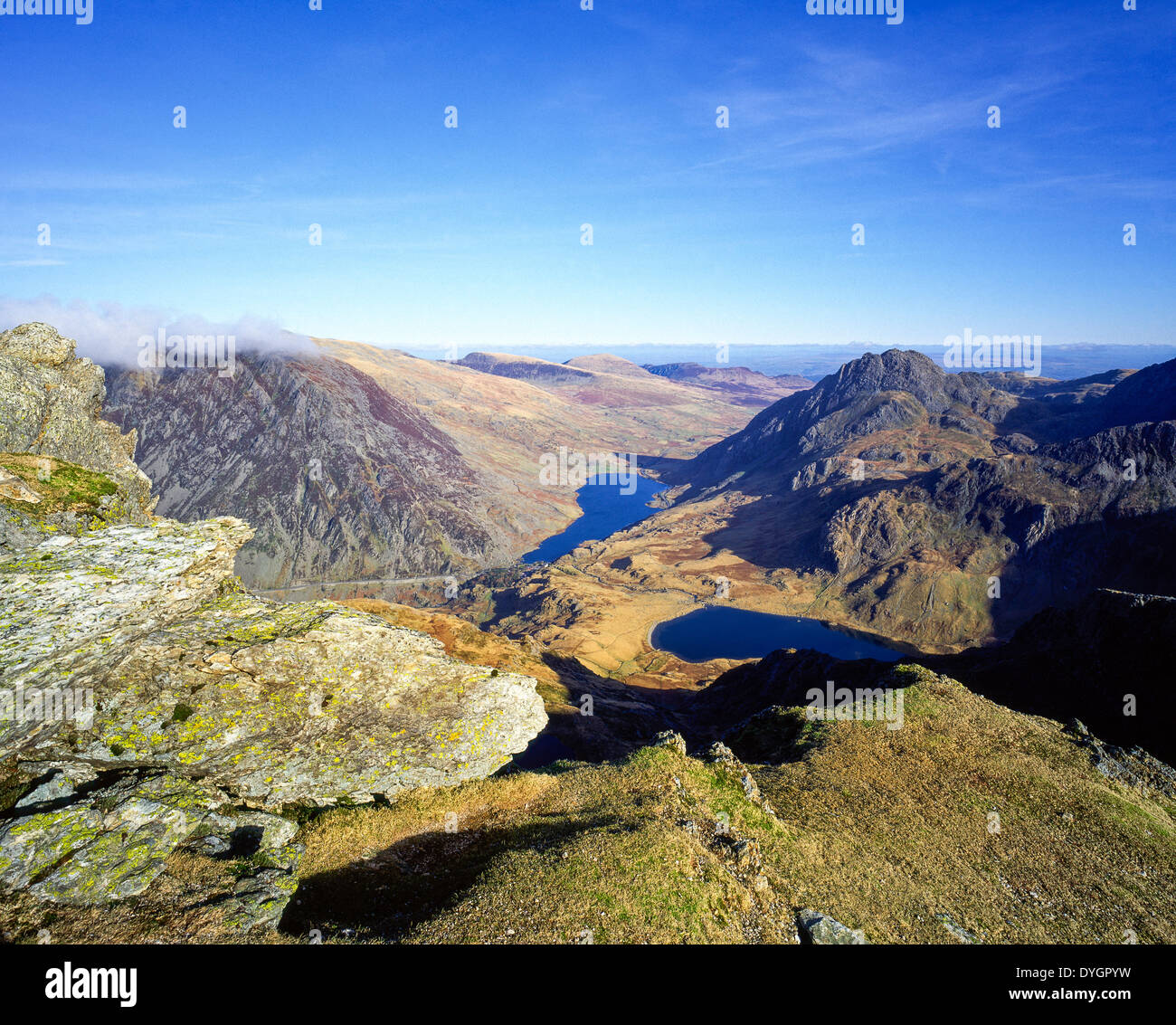 Llyn Ogwen and Tryfan Snowdonia Conwy Wales UK Stock Photo - Alamy