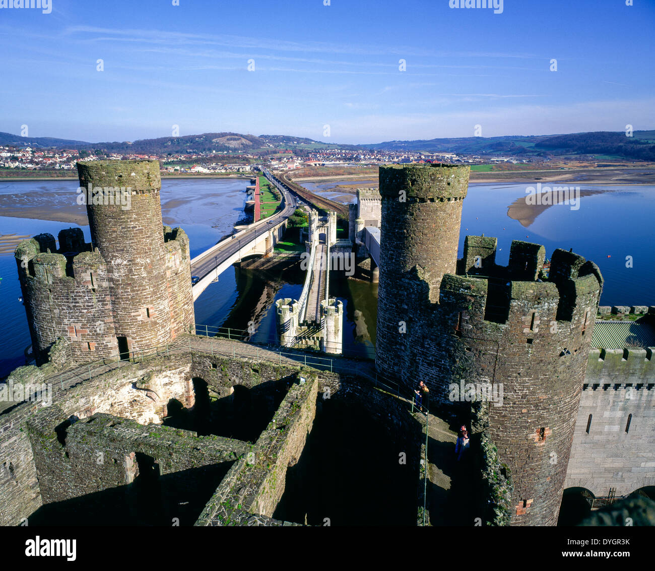 Welsh medieval castles coast coastal uk hi-res stock photography and ...