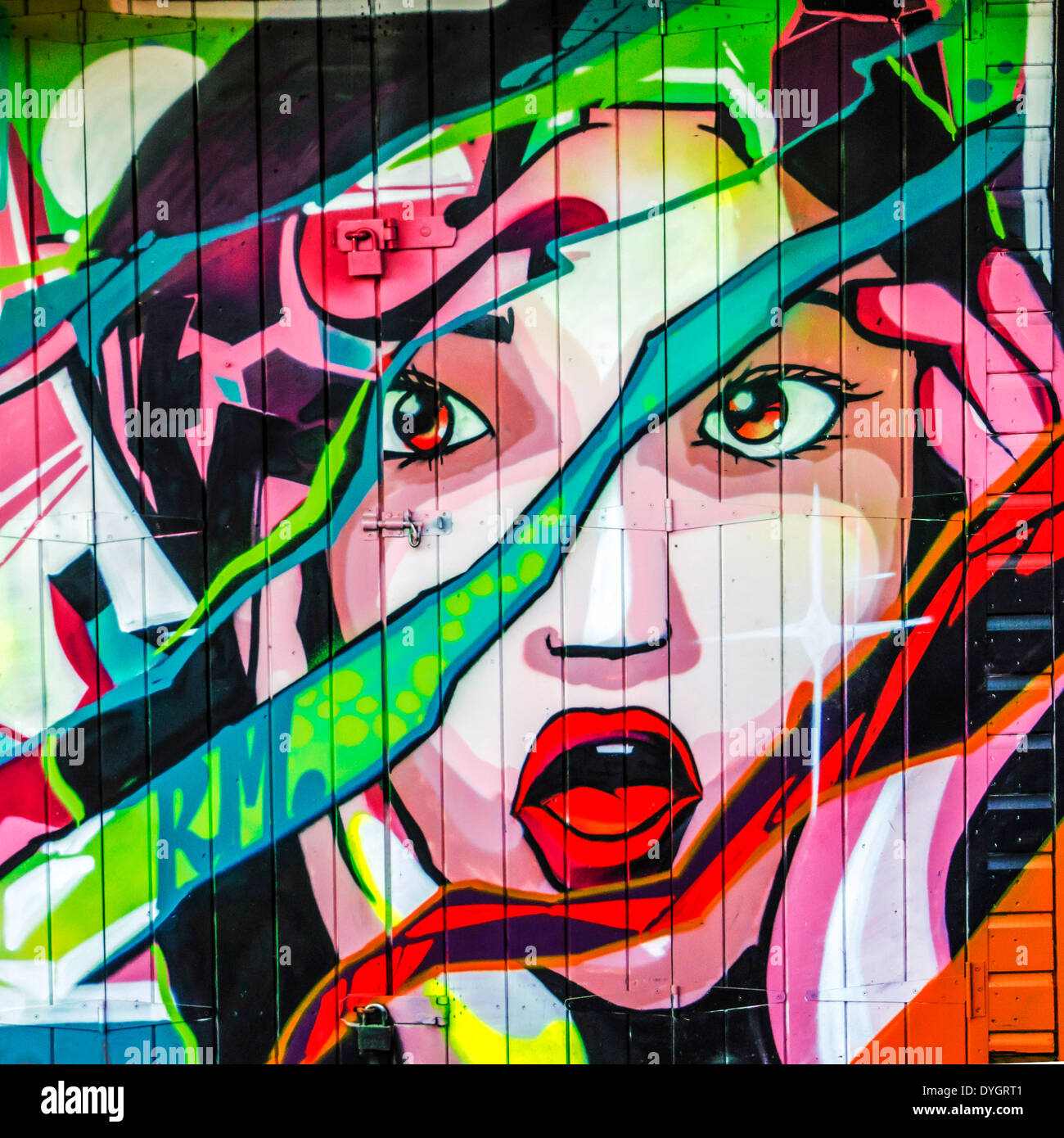 Screaming girl colorful graffiti hi-res stock photography and images ...