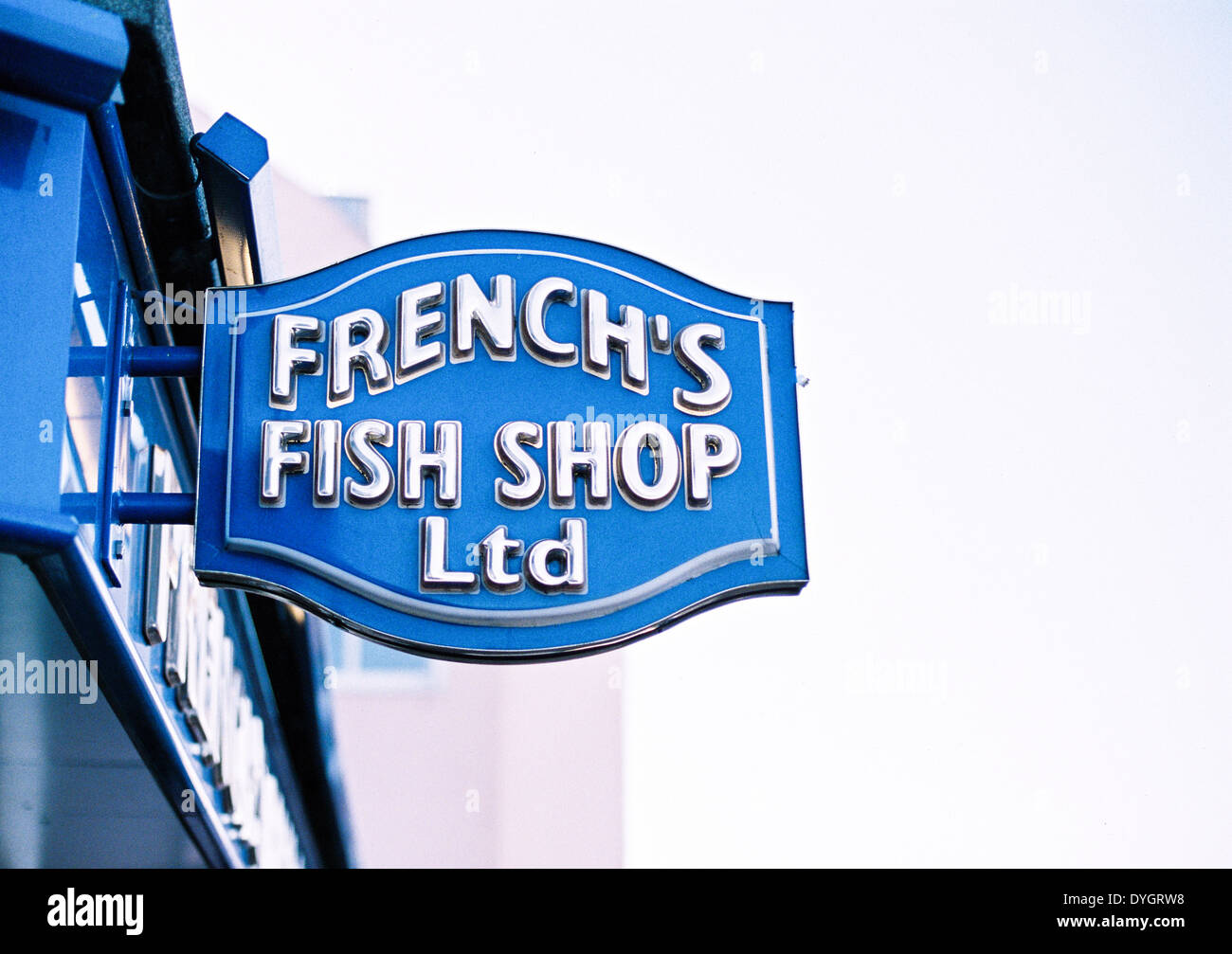 Fish and Chip Shop Sign Stock Photo - Alamy