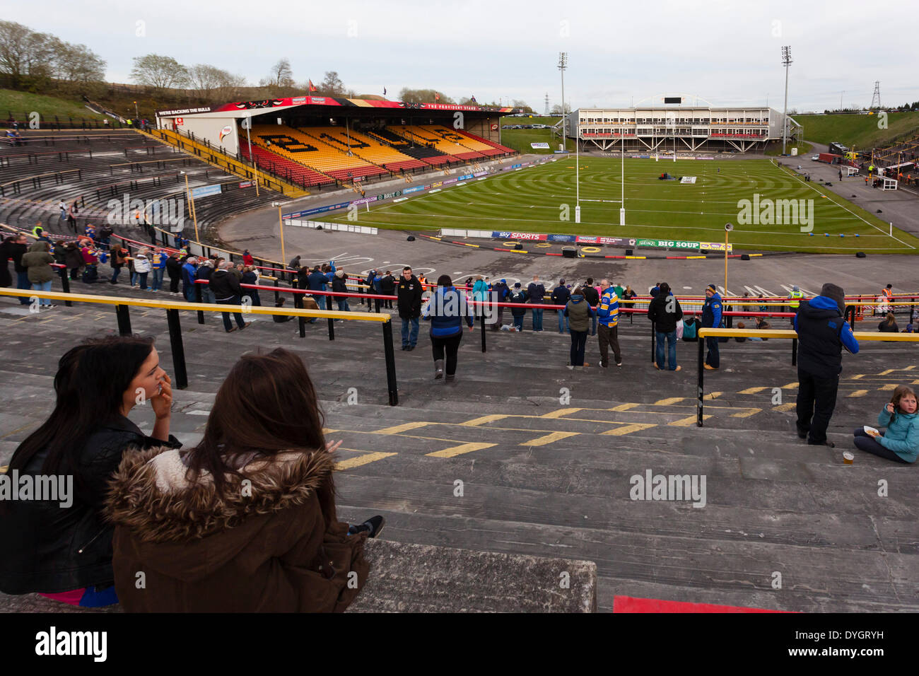 Bradford, UK. 17th Apr, 2014. Odsal Stadium before the Super League ...