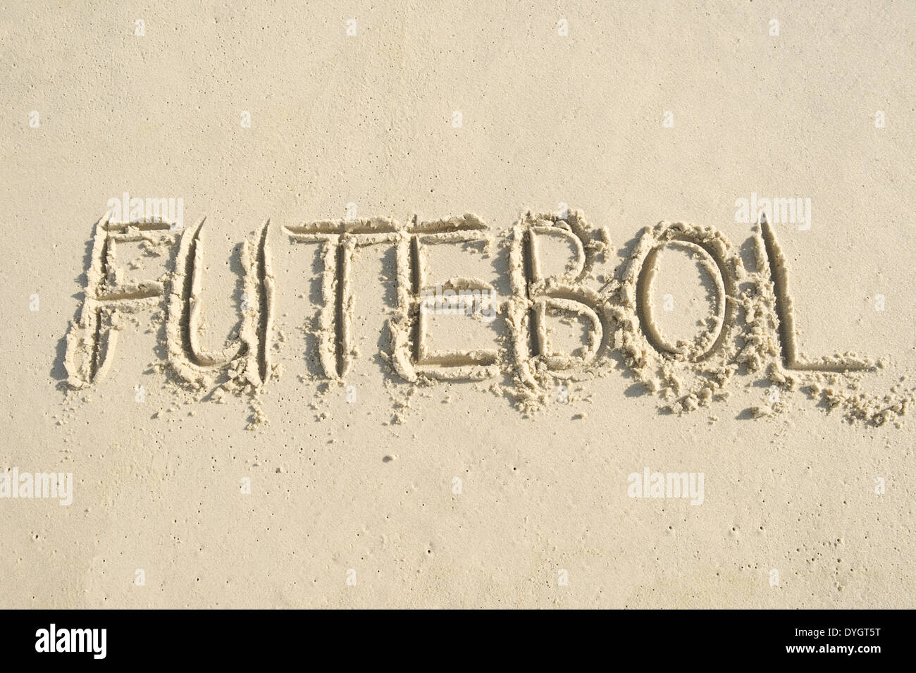 Futebol football handwritten soccer message in capital letter text on ...