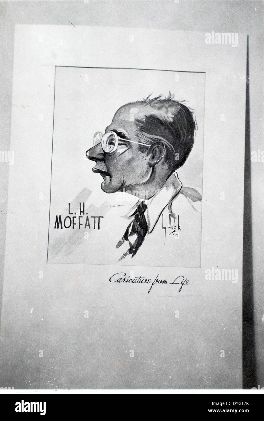 Painting of L.H Moffatt Stock Photo - Alamy