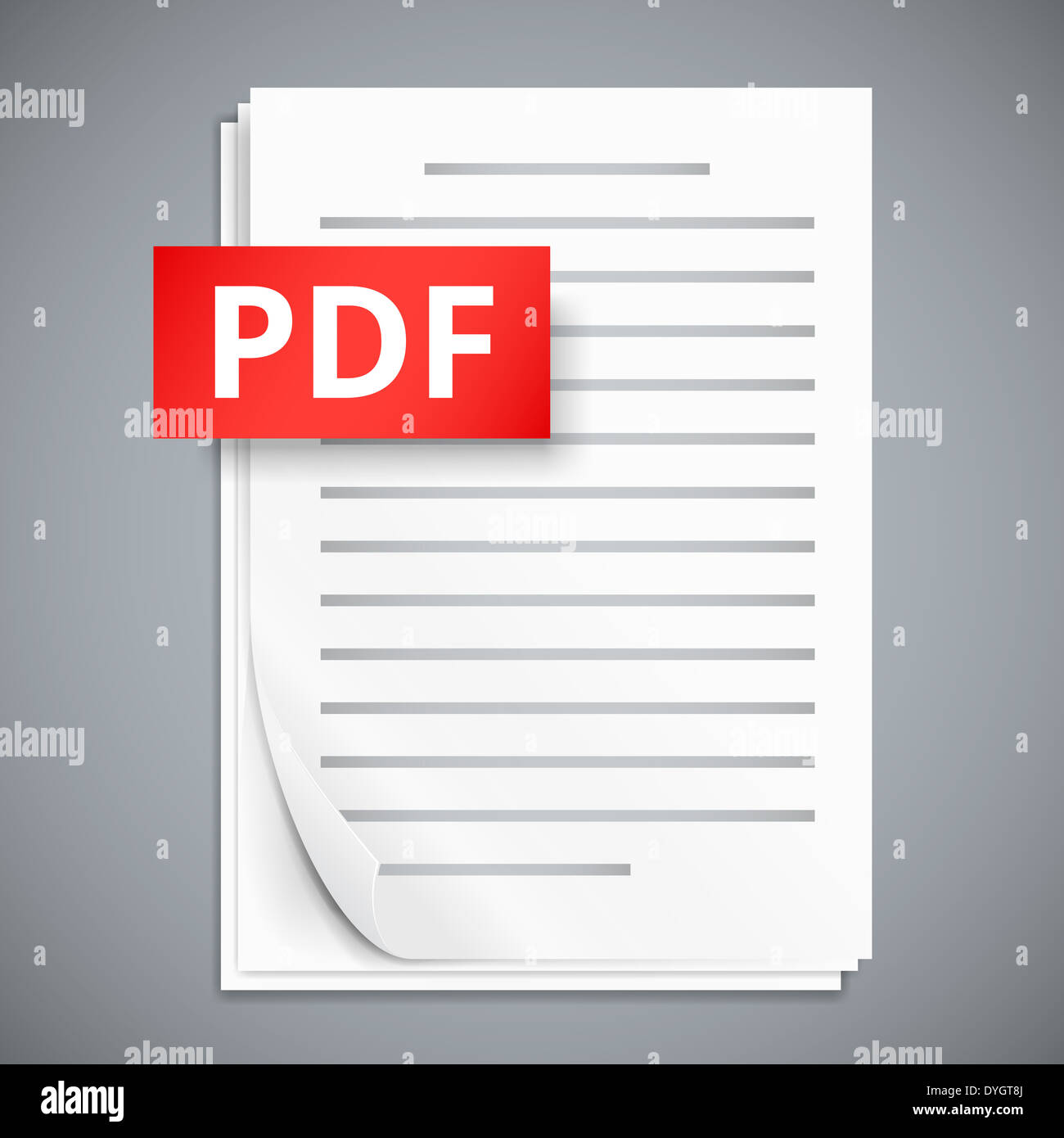 PDF paper sheet icons Stock Photo - Alamy