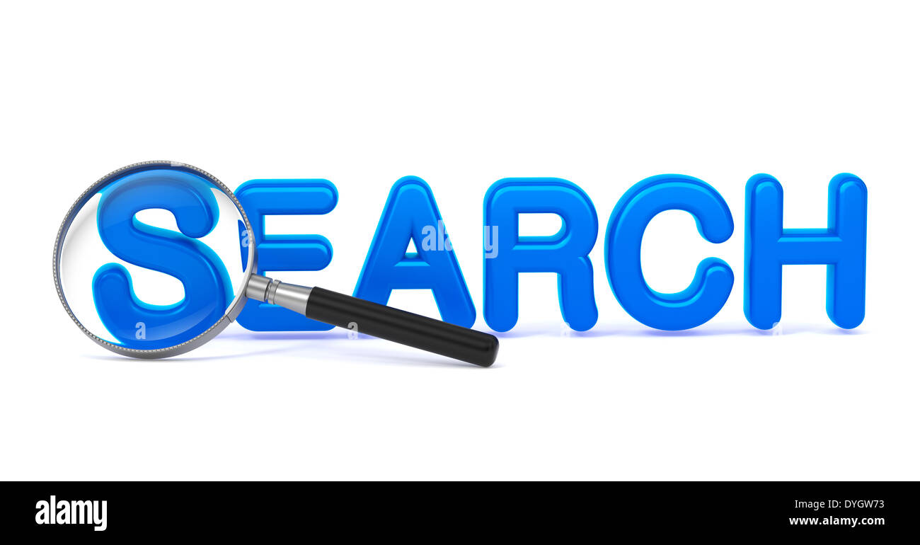 Search word through magnifying glass hi-res stock photography and ...