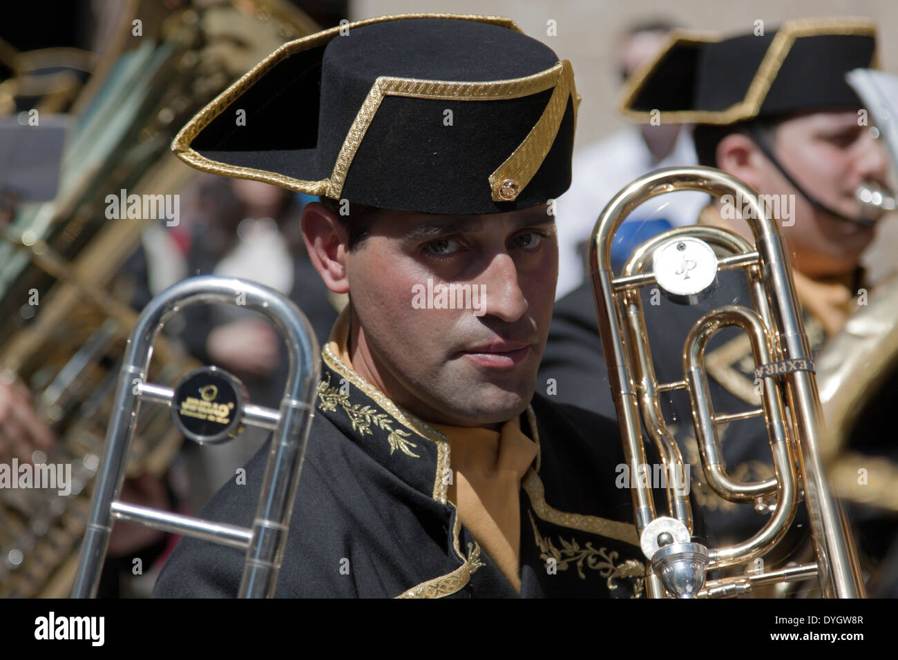 Street musicians play brass instruments hi-res stock photography and ...