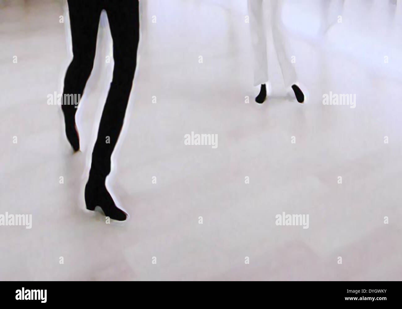 Ballroom dance floor abstract 22, digital painting in cream, black ...