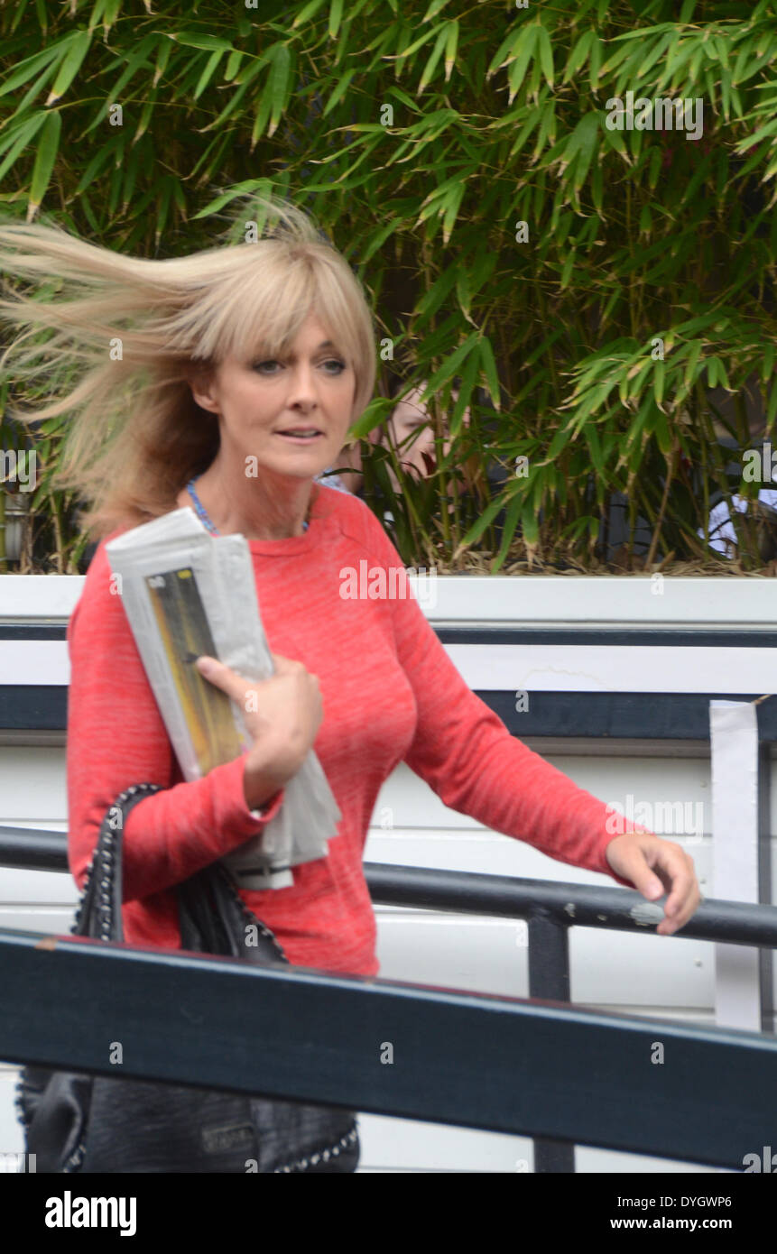 London UK, 17 April 2014, Jane Moore leaves ITV studios after ...