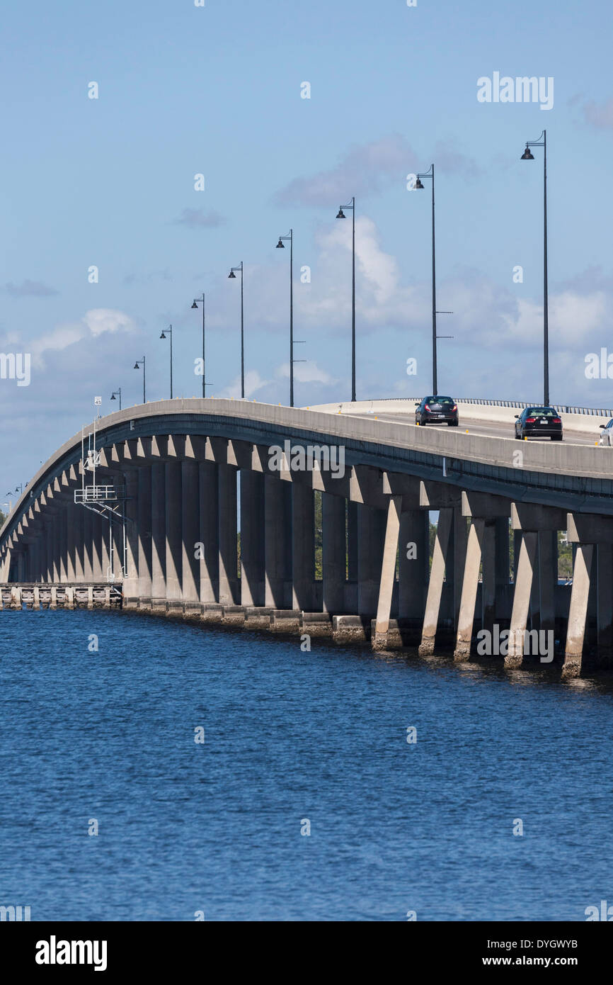 Barron Collier Bridge over Charlotte Bay, Punta Gorda, Florida Stock ...