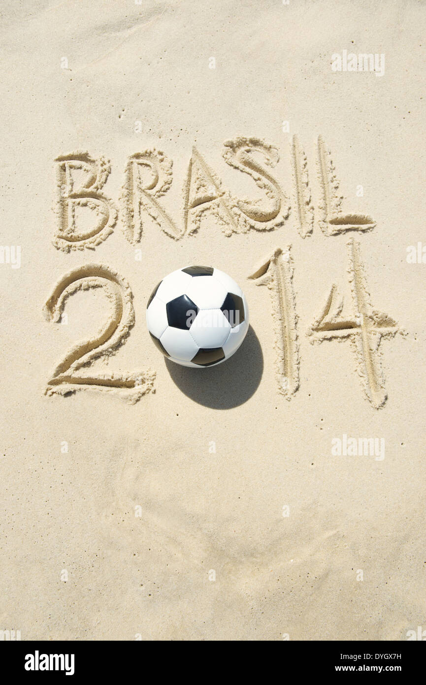 New soccer ball in sand hi-res stock photography and images - Alamy