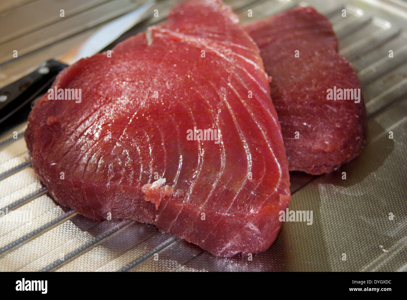 raw fillet of tuna Stock Photo - Alamy