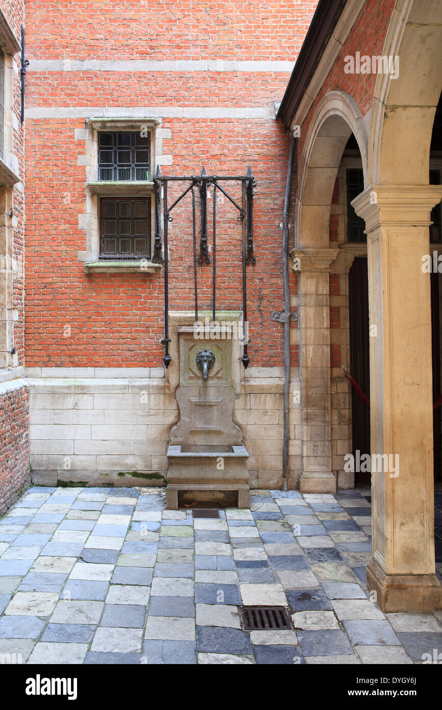 A Renaissance water tap (faucet) at the Plantin-Moretus Museum in ...