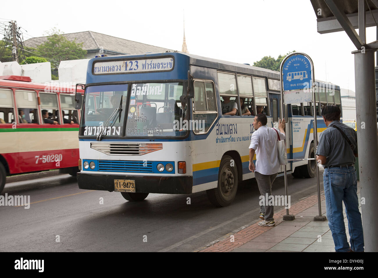 Local bus in Bangkok Thailand Stock Photo - Alamy