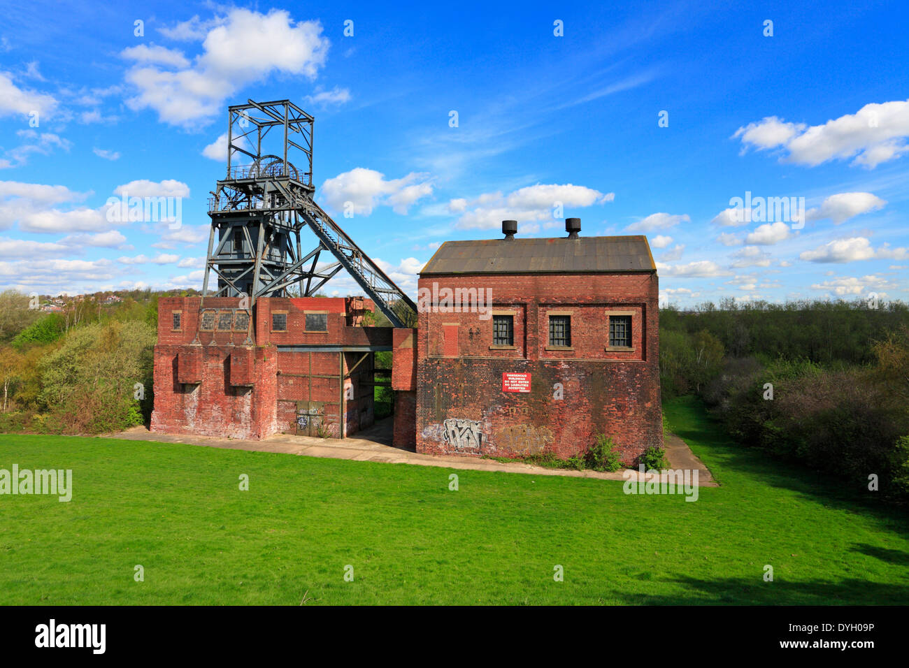 Barnsley Main Colliery pithead and winding house, Barnsley, South ...