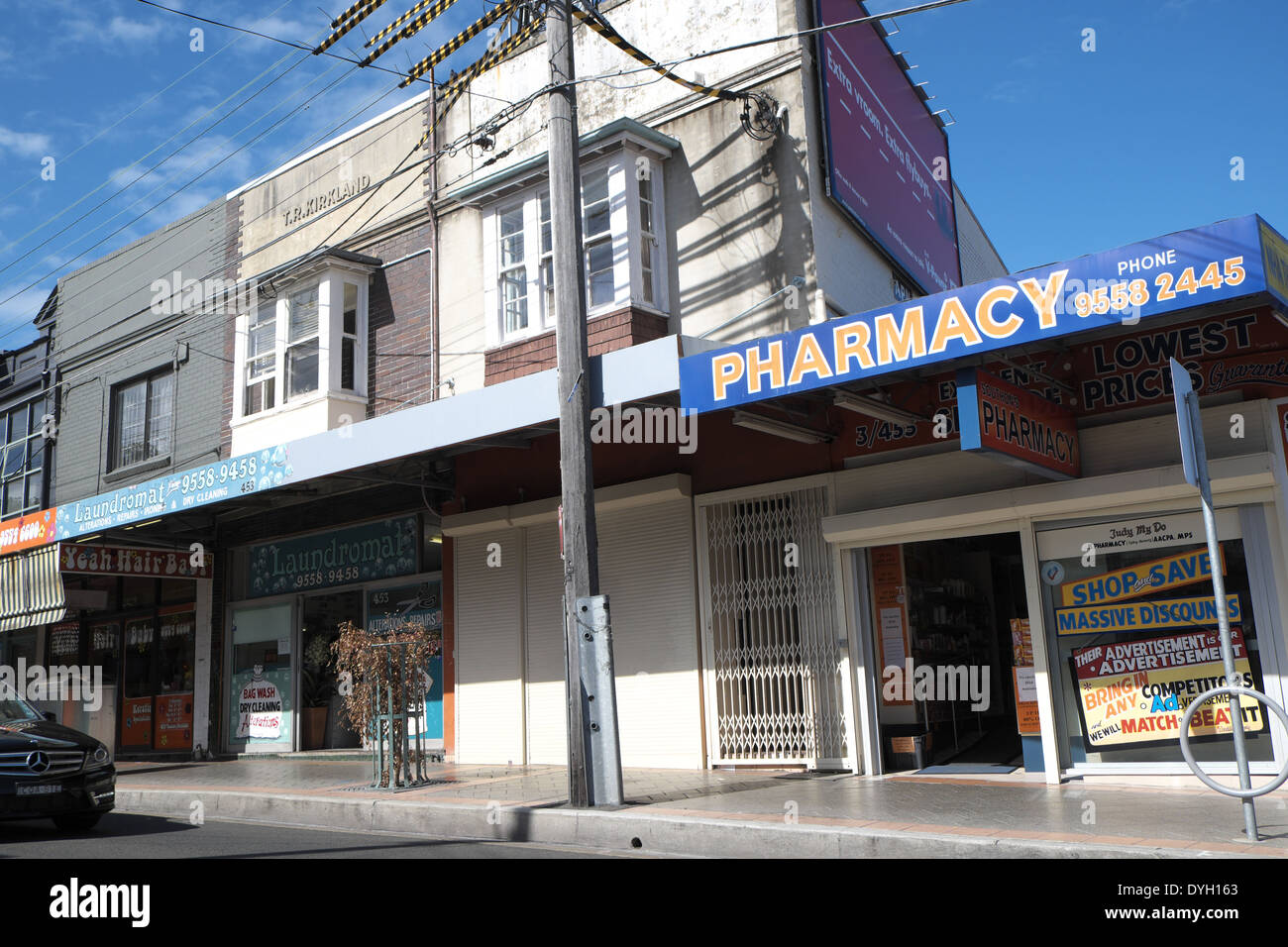 Shops and pharmacy in western sydney,australia Stock Photo - Alamy