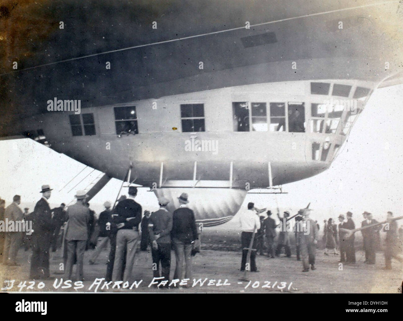 This photograph from Glen Bates' album depicts airships, including the ...