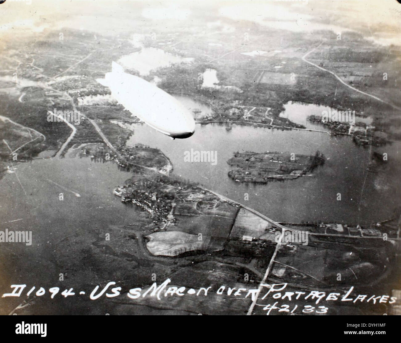 The photo from Glen Bates Album 000200 depicts airships such as the ...