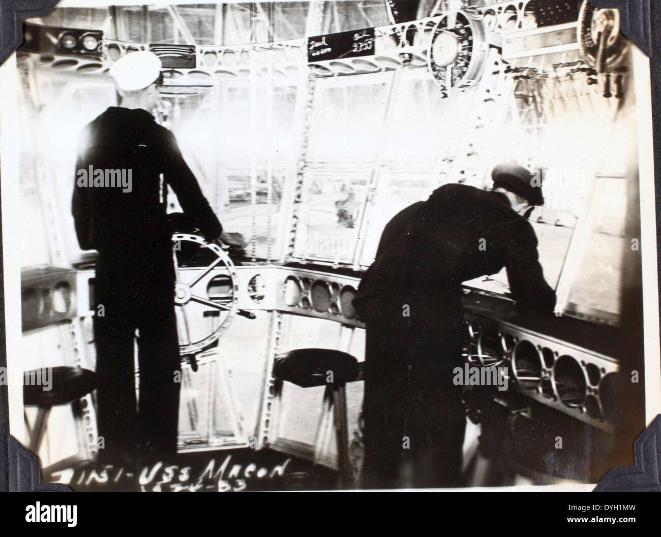 This photo shows the USS Akron and USS Macon, U.S. Navy airships used ...