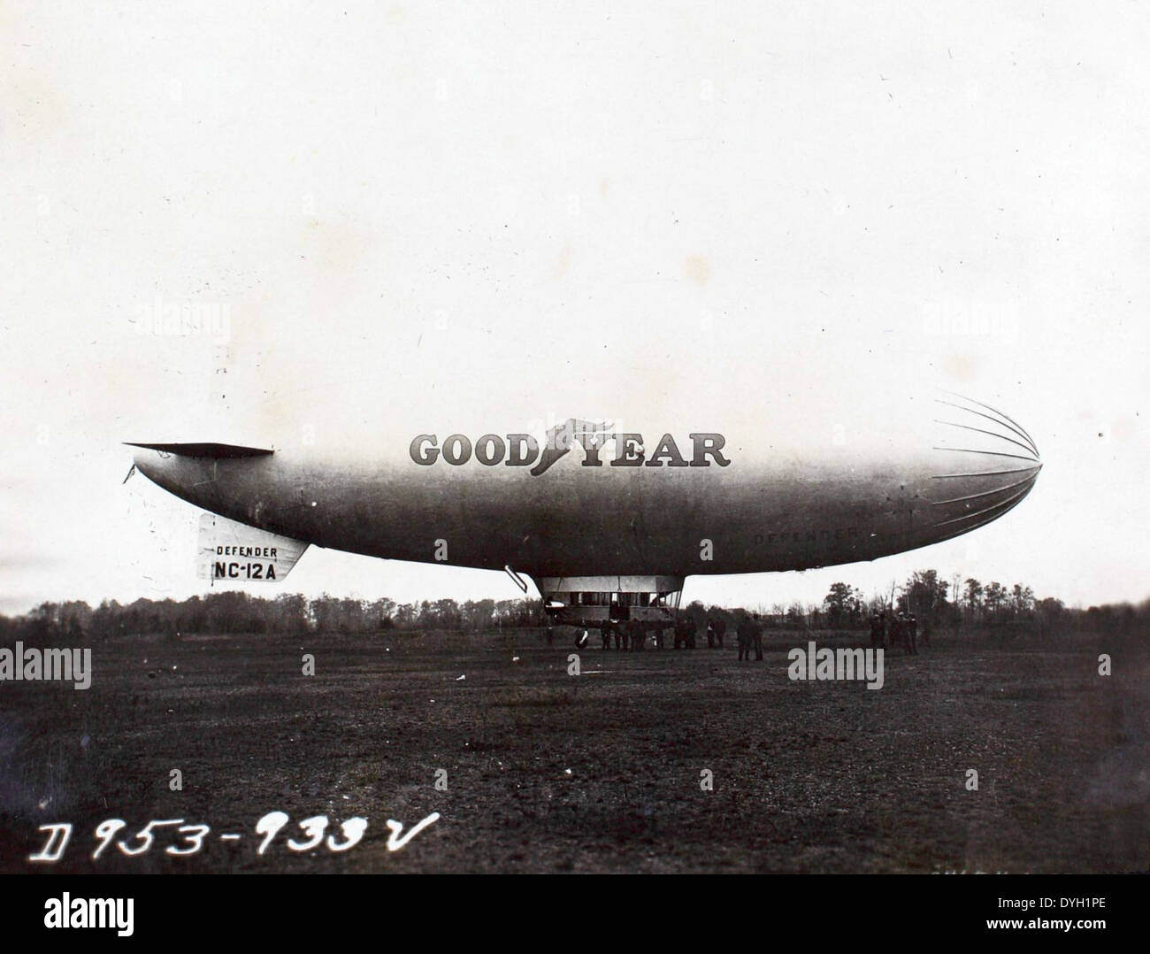 This photograph from the Glen Bates Album features airships such as the ...