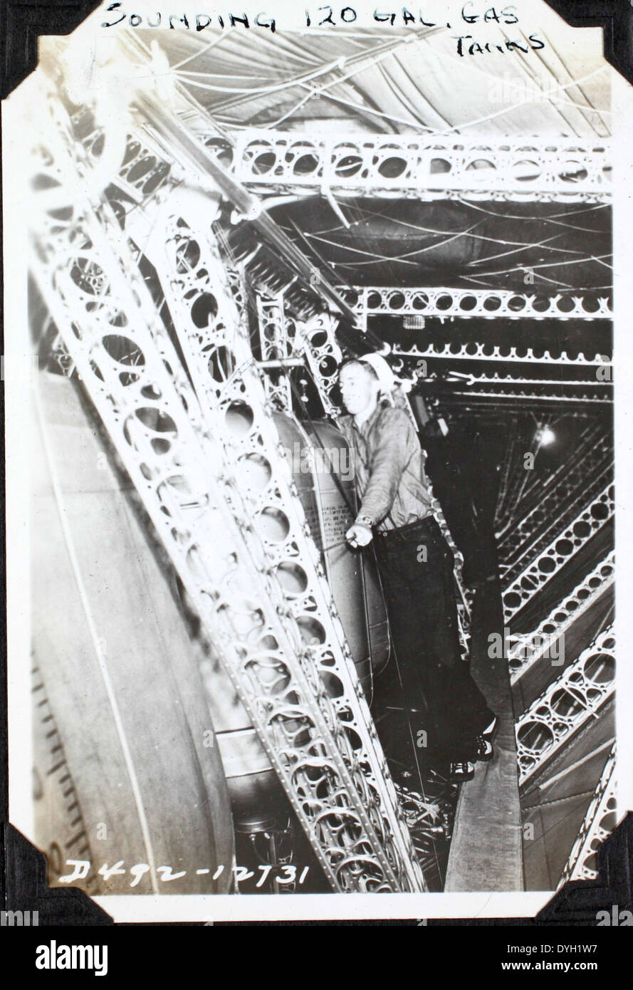 This image from the Glen Bates Album captures the USS Akron, a rigid ...