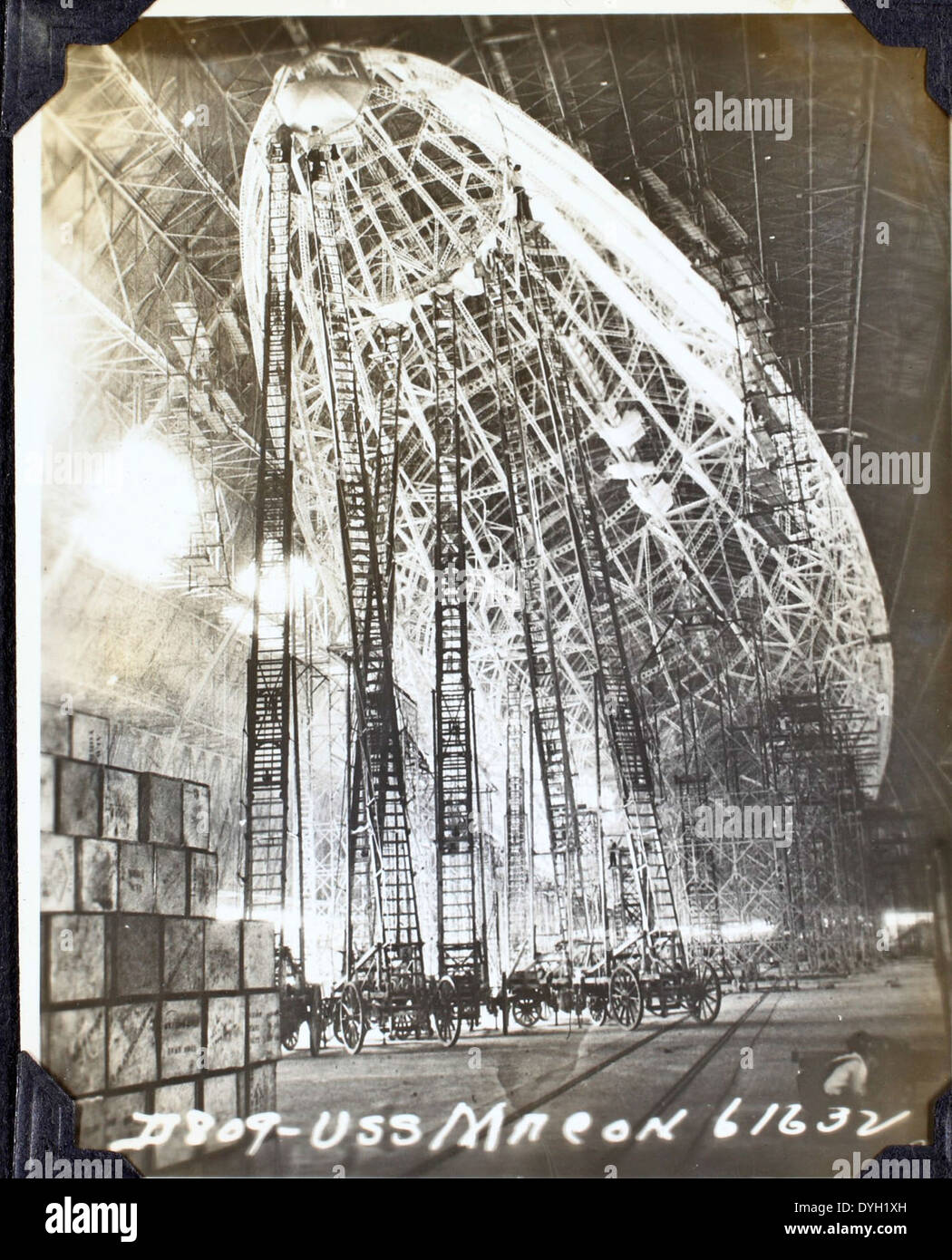 This image from the Glen Bates Album captures an airship, likely the ...