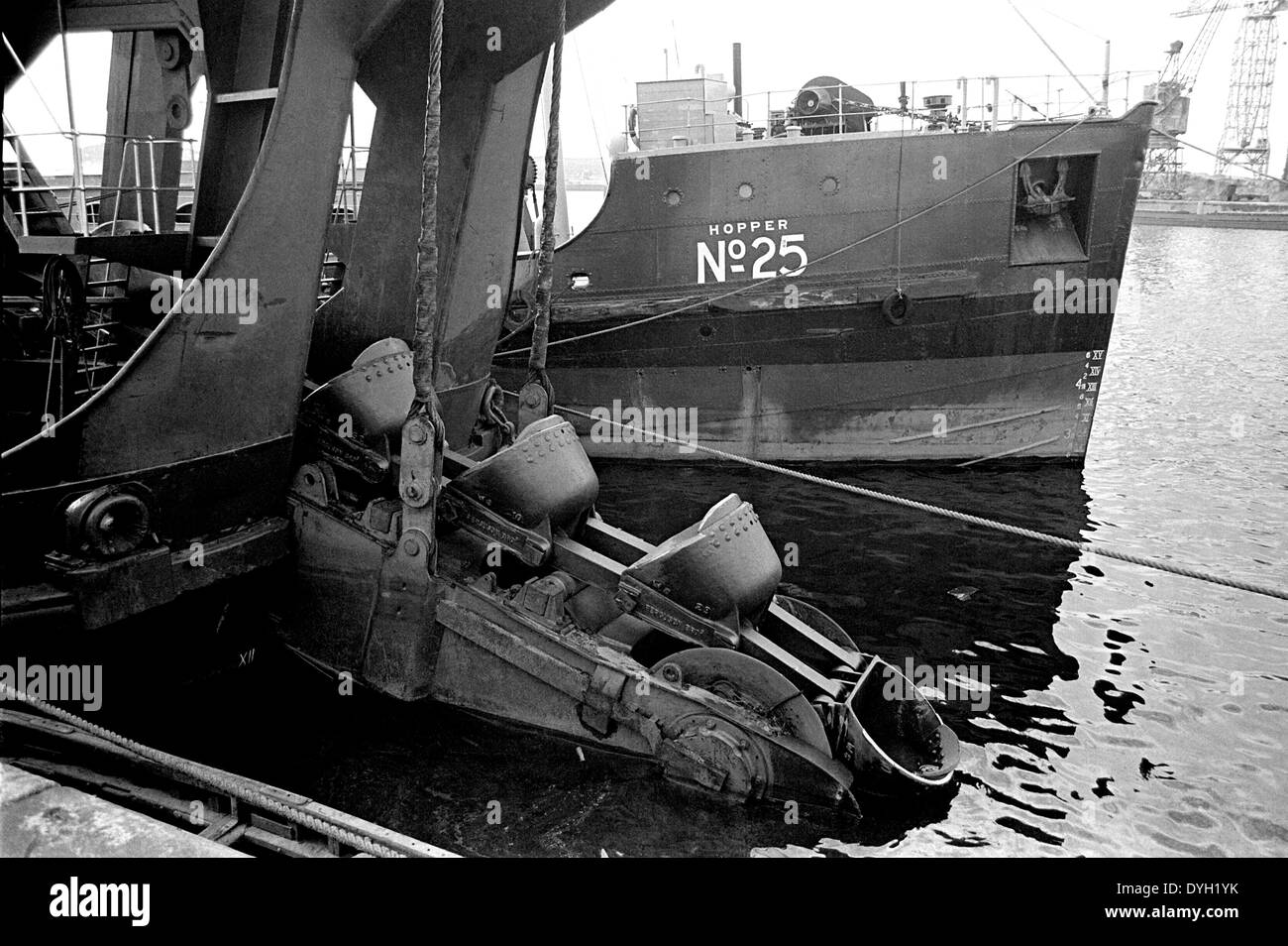Dredger and hopper sitting in the Rothesay Dock, which was the first ...