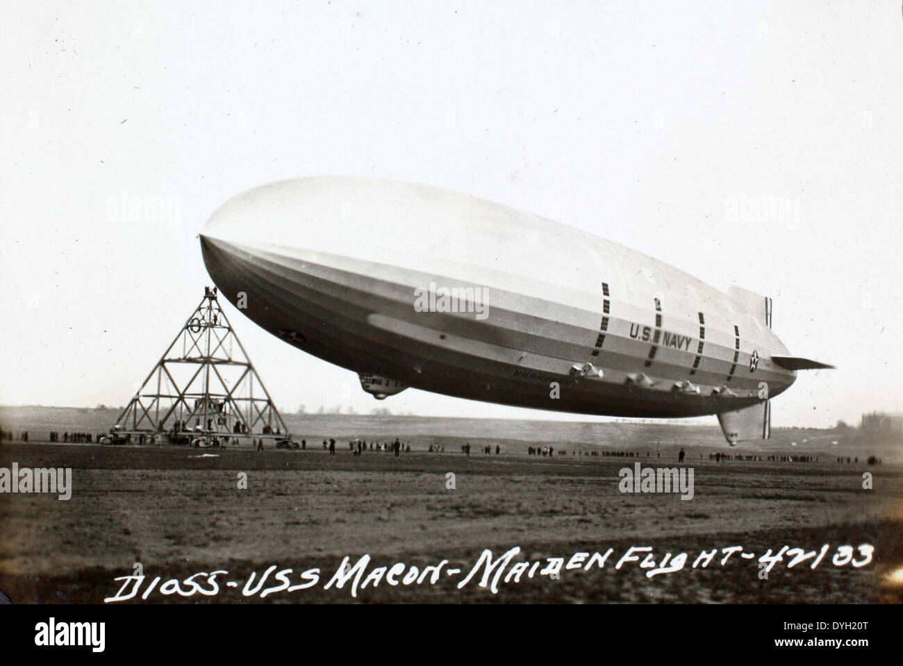 This photo shows airships including the Goodyear Blimp, and the U.S ...