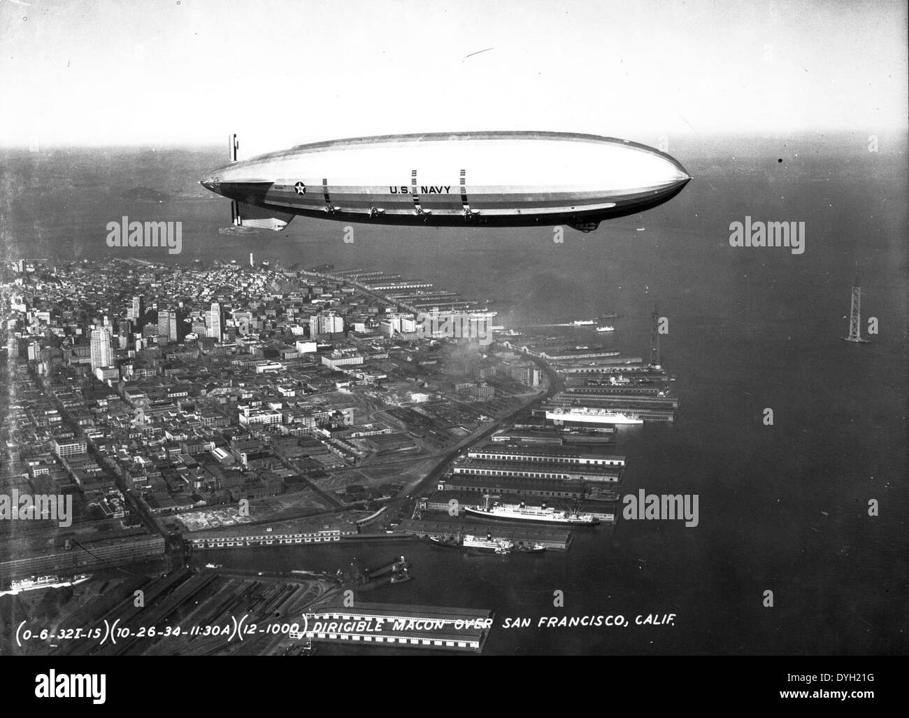 On October 26, 1934, the USS Macon, a U.S. Navy rigid airship, was ...