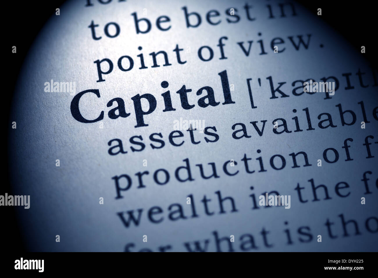 Fake Dictionary, Dictionary definition of the word capital Stock Photo ...