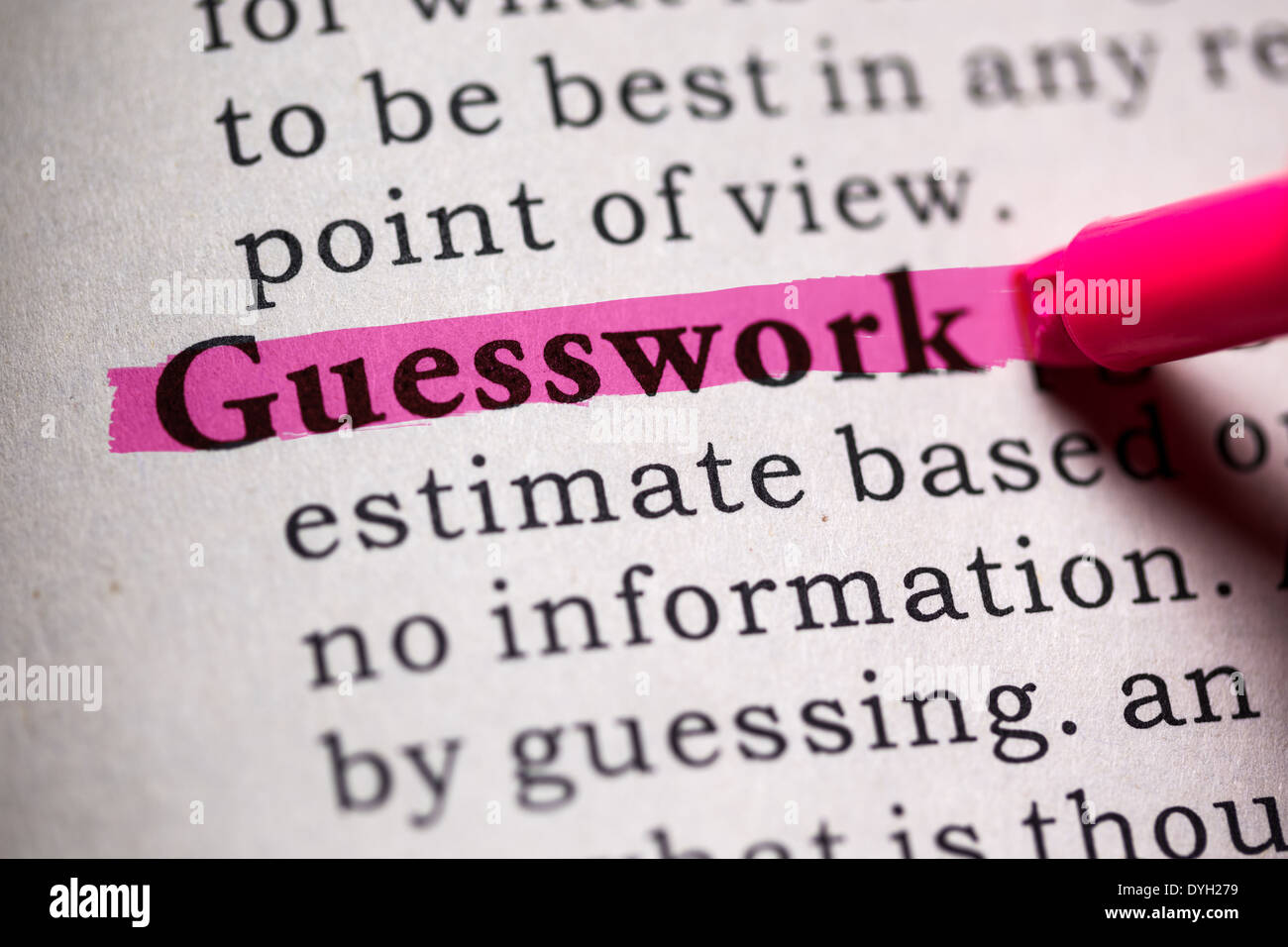Guesswork hi-res stock photography and images - Alamy